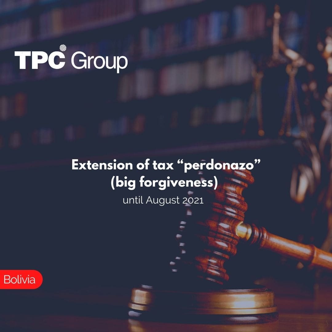Extension of tax “perdonazo” until August 2021 - TPC Group