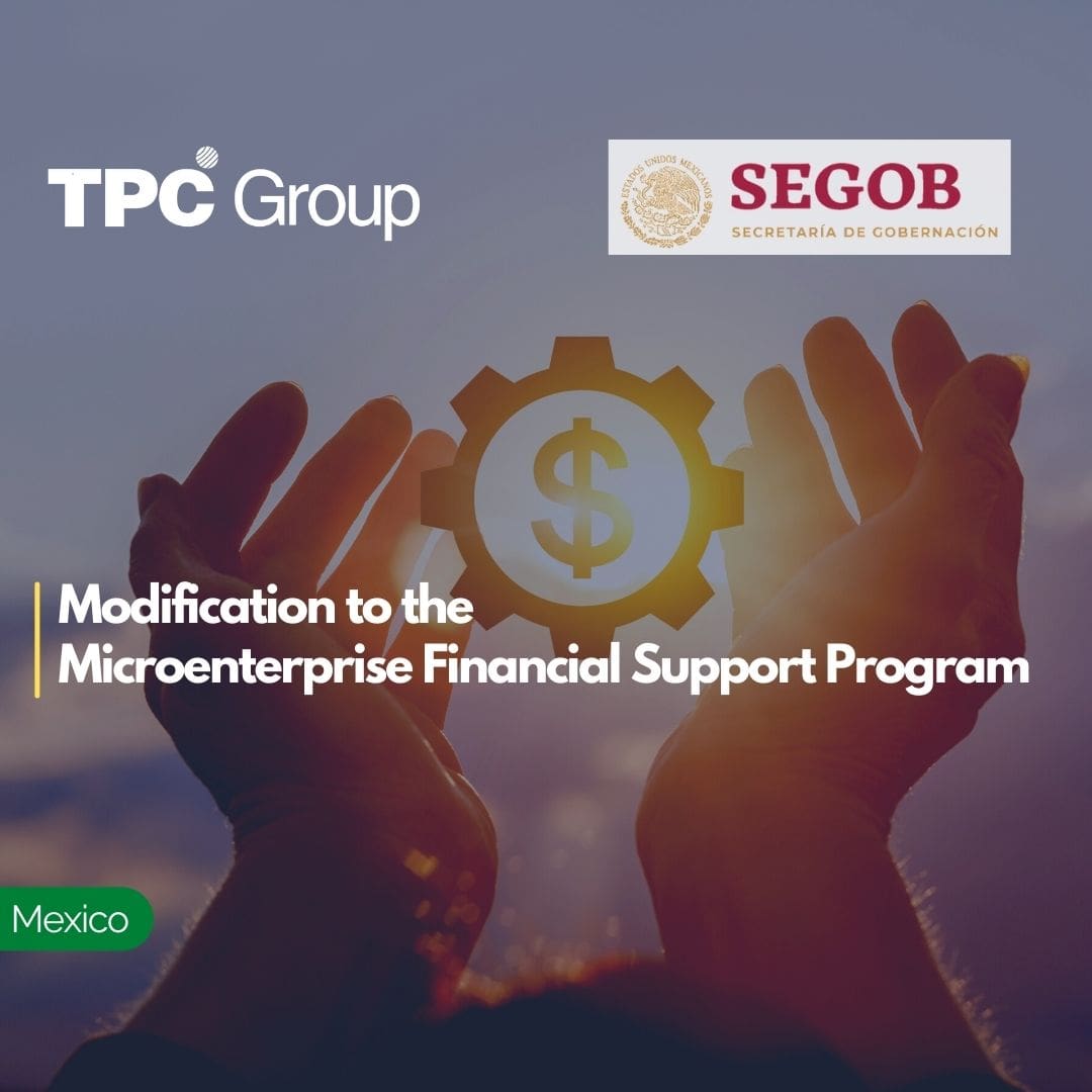Modification to the Microenterprise Financial Support Program - TPC Group