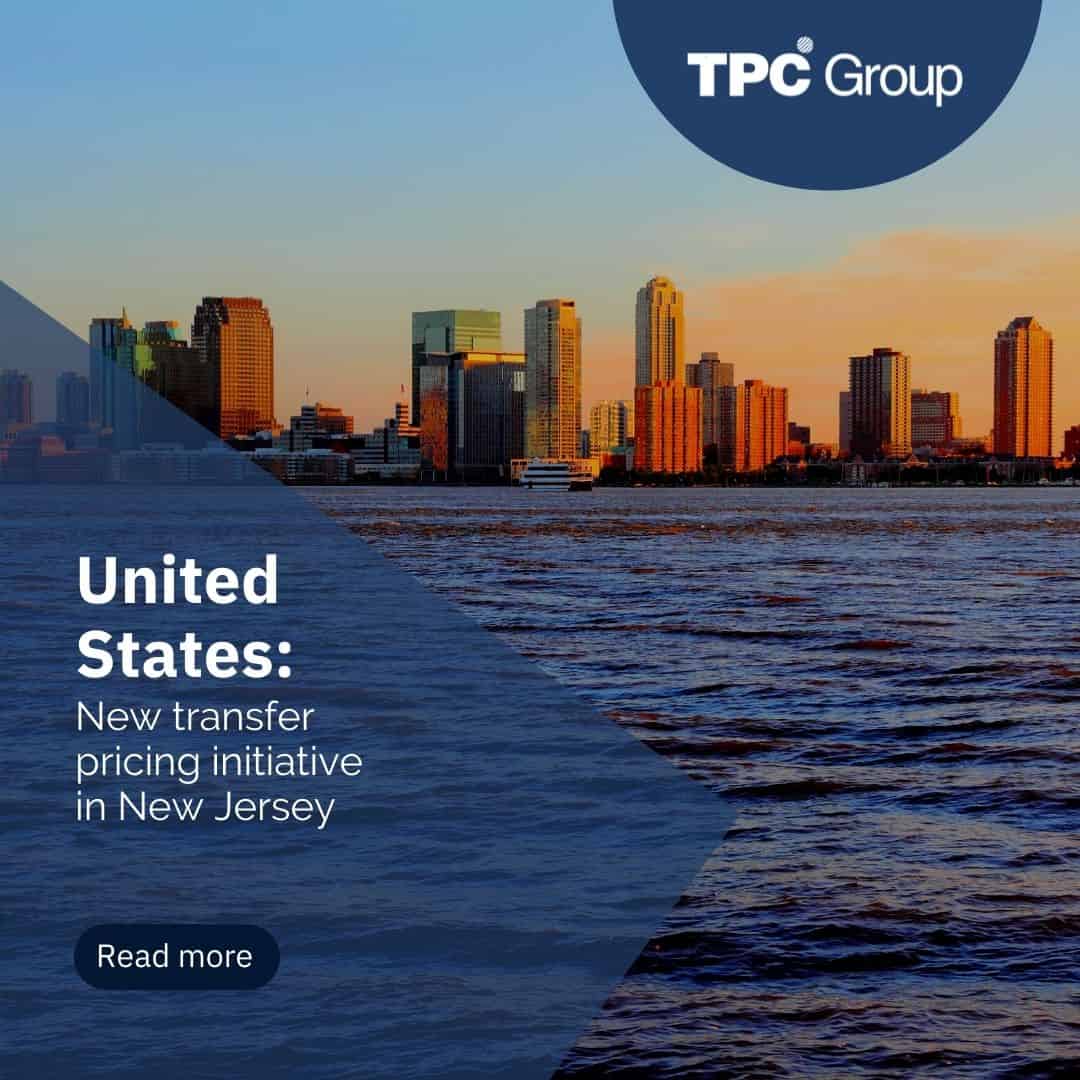 New transfer pricing initiative in New Jersey - TPC Group