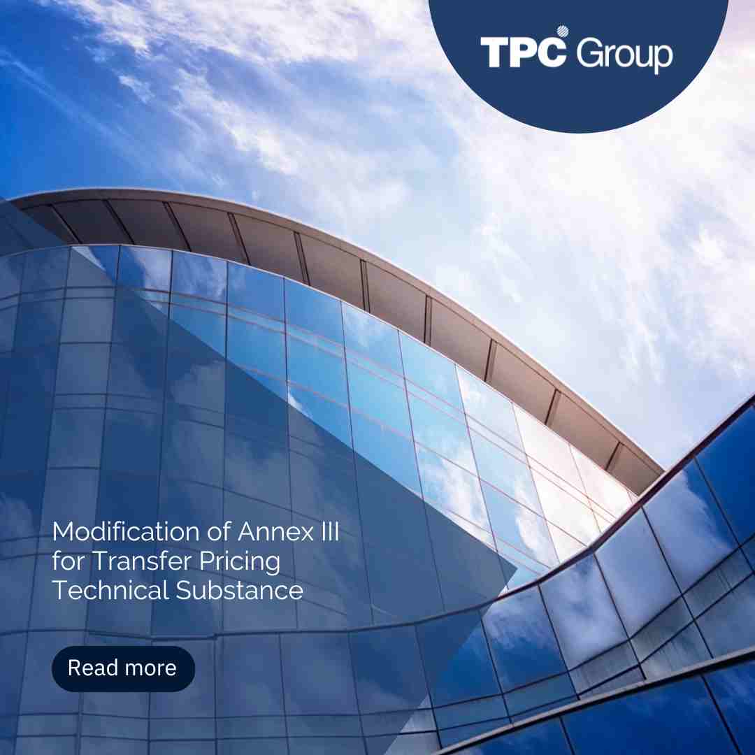Annex III Transfer Pricing Technical Substance: Modification