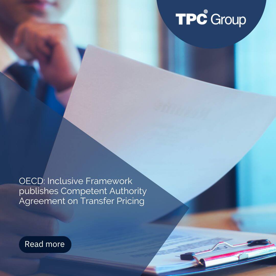 OECD: Competent Authority Agreement on Transfer Pricing