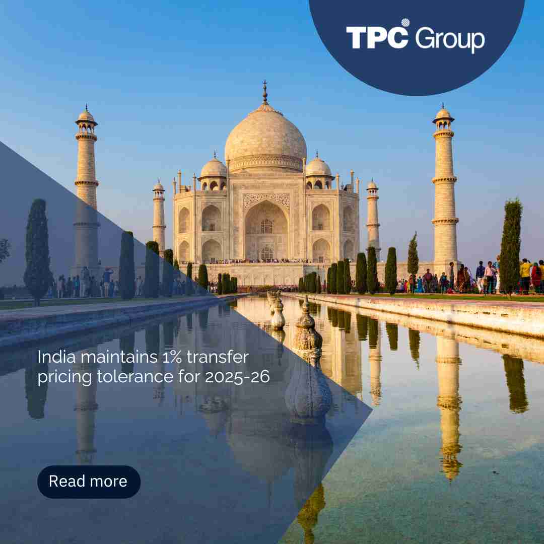 India maintains 1% transfer pricing tolerance for 2025-26